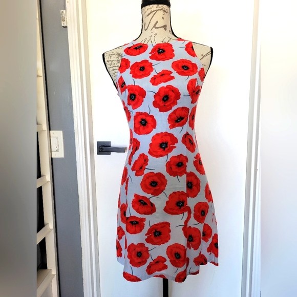 Sisley | Dresses | Rare Sisley Made In Italy Poppy Floral Sexy Mini ...